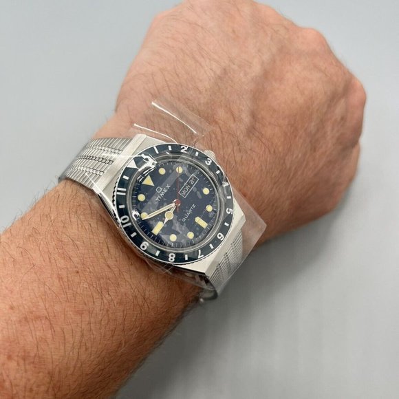 Timex | Accessories | Timex Q Timex Reissue 38mm Blue Dial Stainless ...